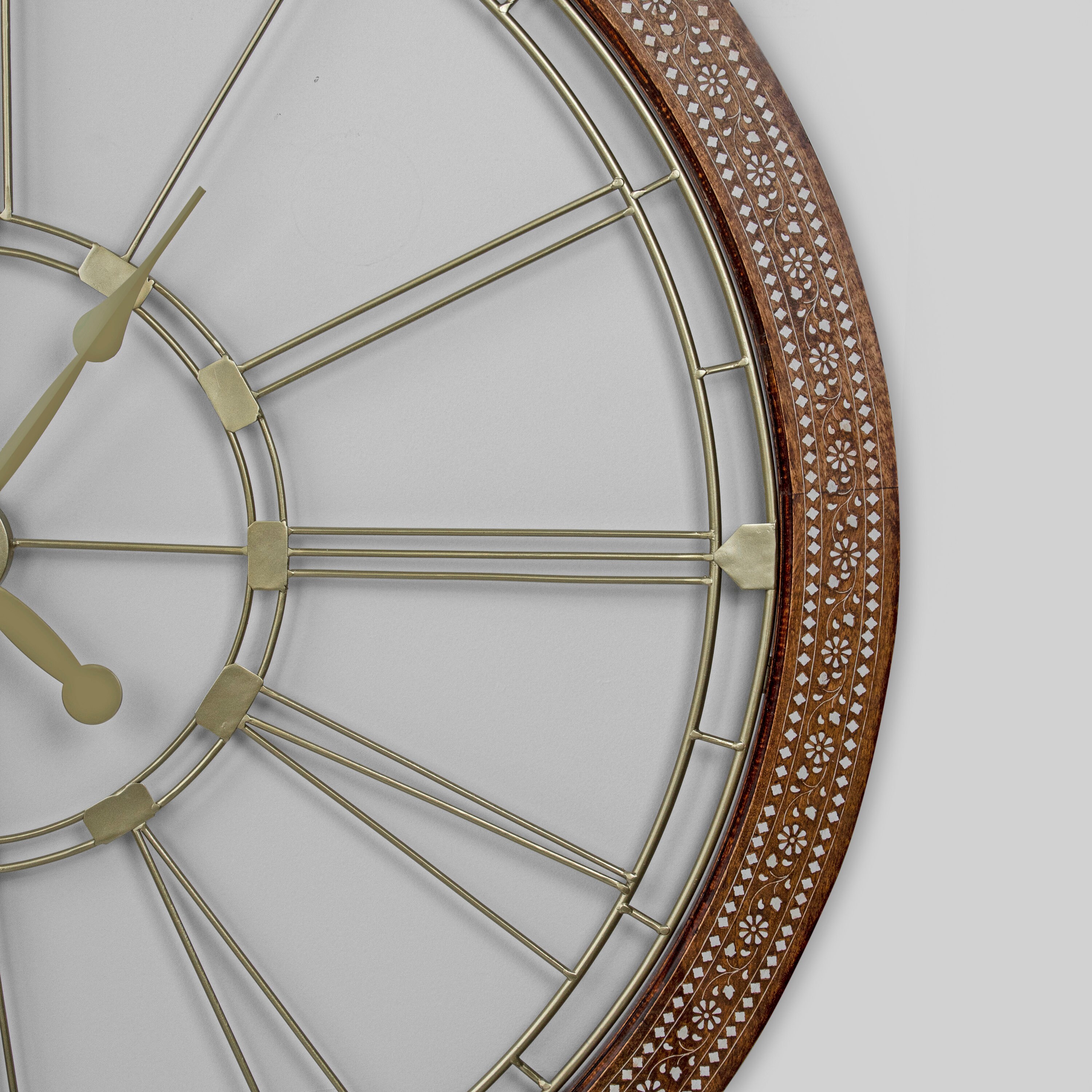 JERSEY Inlay Clock 120 CM Diameter, Large Roman Wall Clock, Premium ...