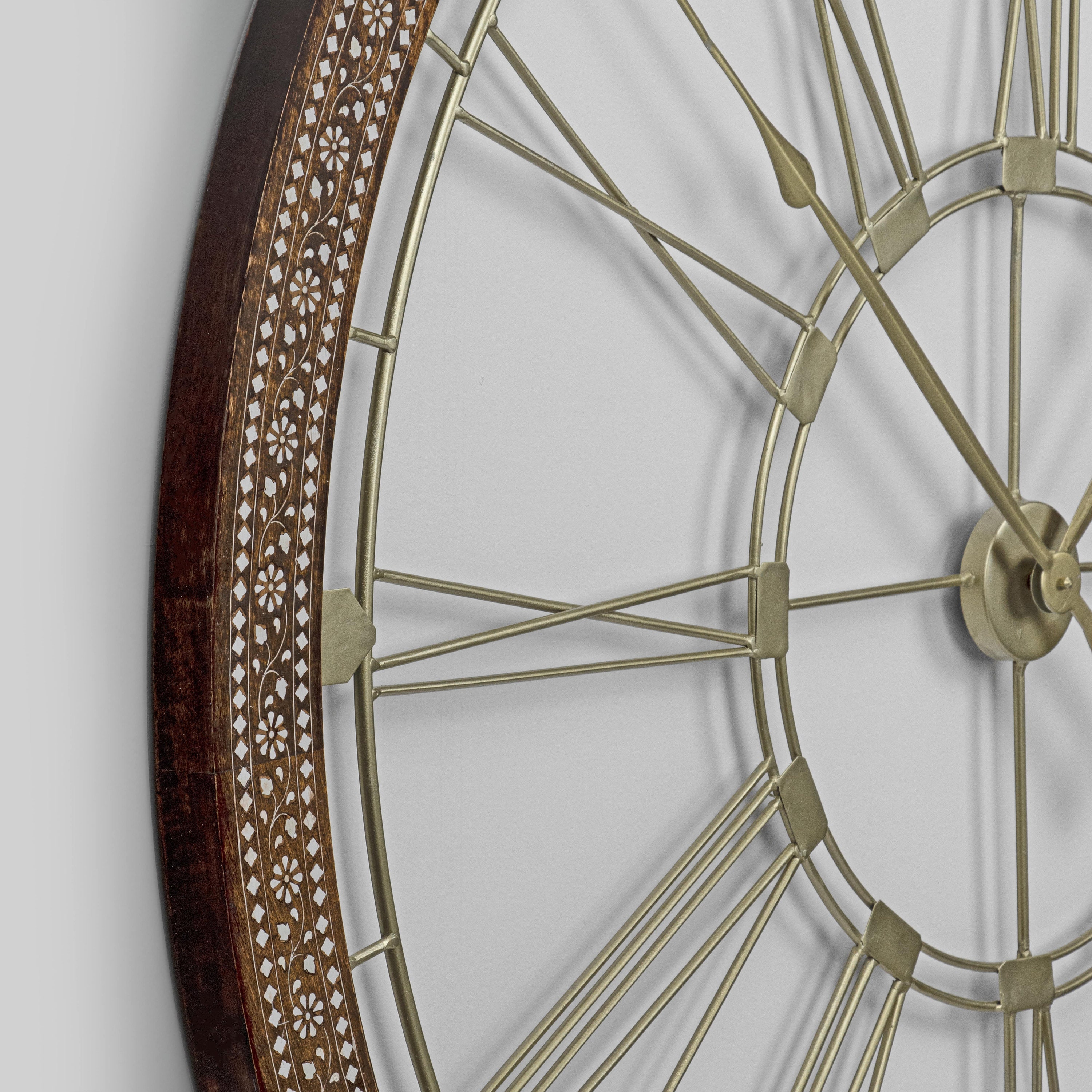 JERSEY Inlay Clock 120 CM Diameter, Large Roman Wall Clock, Premium ...