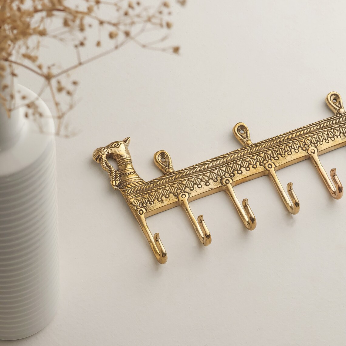 Brass Wall Hook, Key Hook for Wall, Decorative Hooks, Key Hook Camel ...