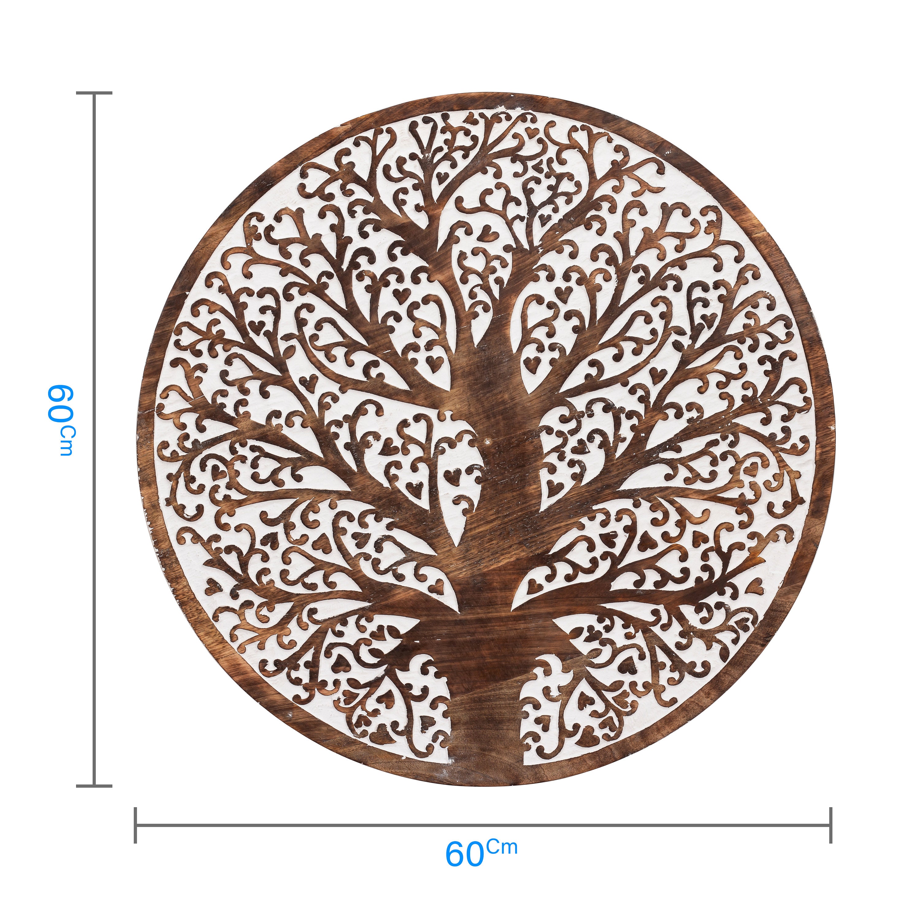 Round Tree Wall Art, Wooden Wall Decor Modern Rustic Piece, Decorative ...