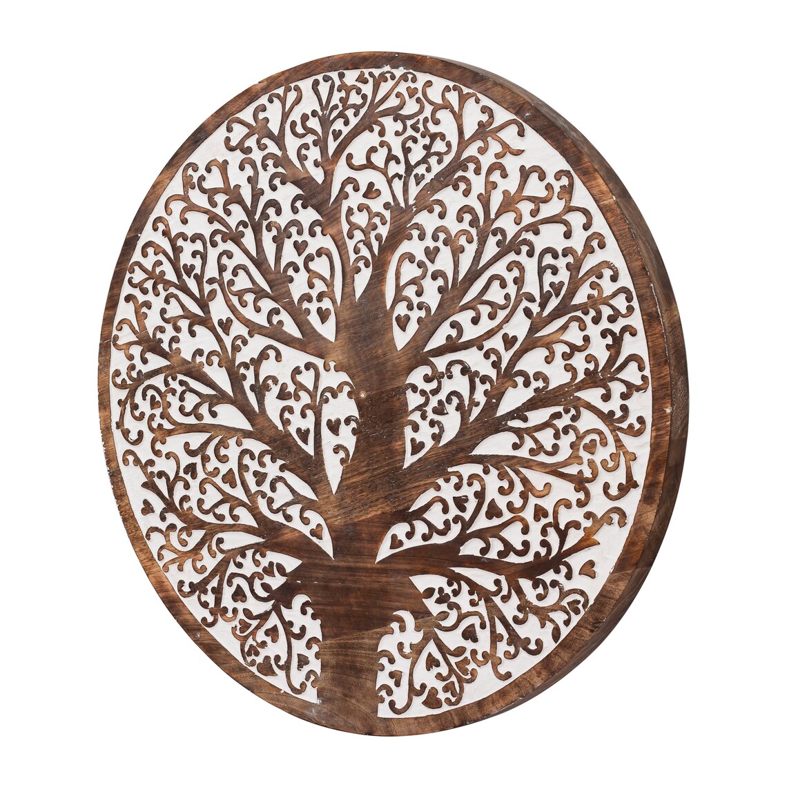 Round Tree Wall Art, Wooden Wall Decor Modern Rustic Piece, Decorative ...