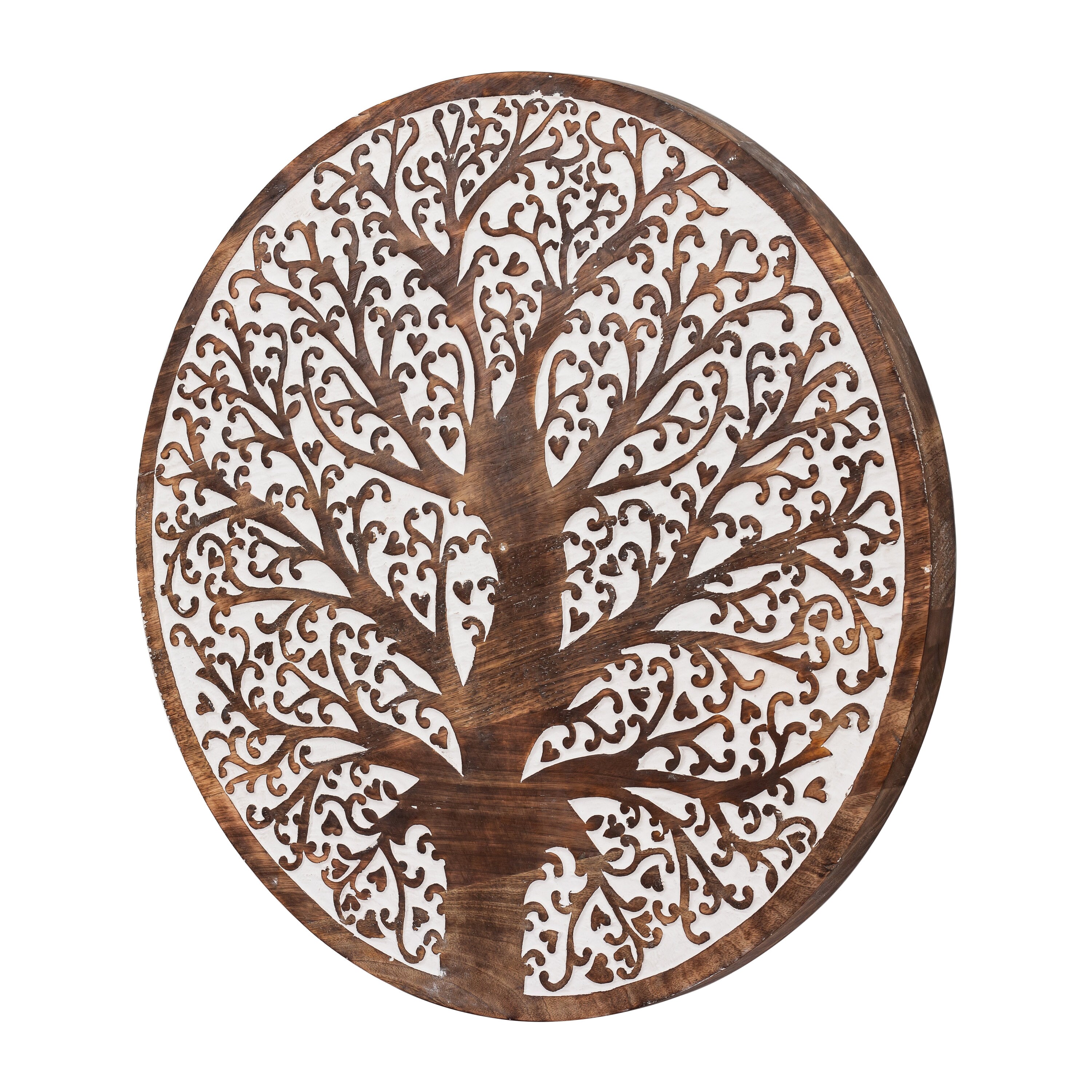 Round Tree Wall Art, Wooden Wall Decor Modern Rustic Piece, Decorative ...