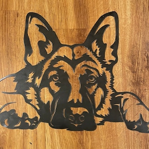 German Shepherd Wall Hanging, Rust Art, Metal Art, Metal Dog Art ...