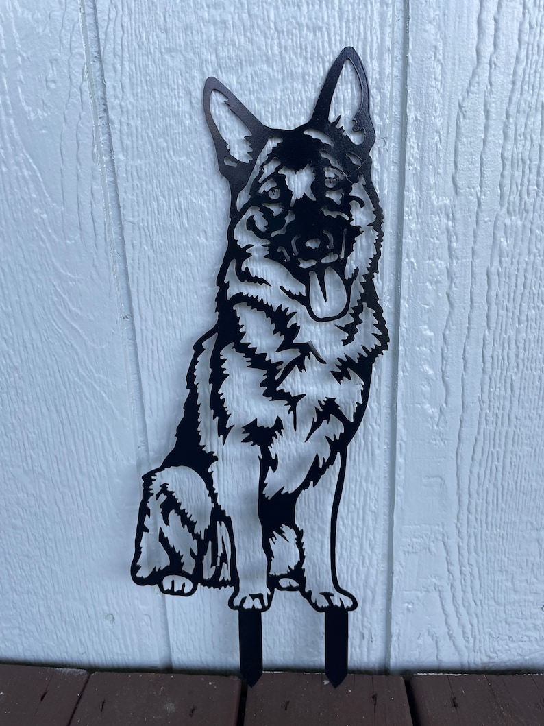 German Shepherd, Metal German Shepherd, Garden Decor, Yard Art, Dog ...