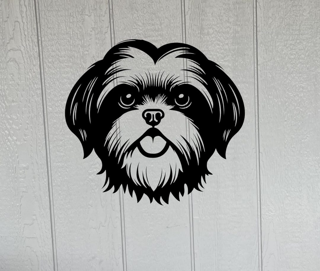 Shih Tzu, Metal Wall Hanging, Shih Tzu Lovers, Metal Dog Wall Decor ...