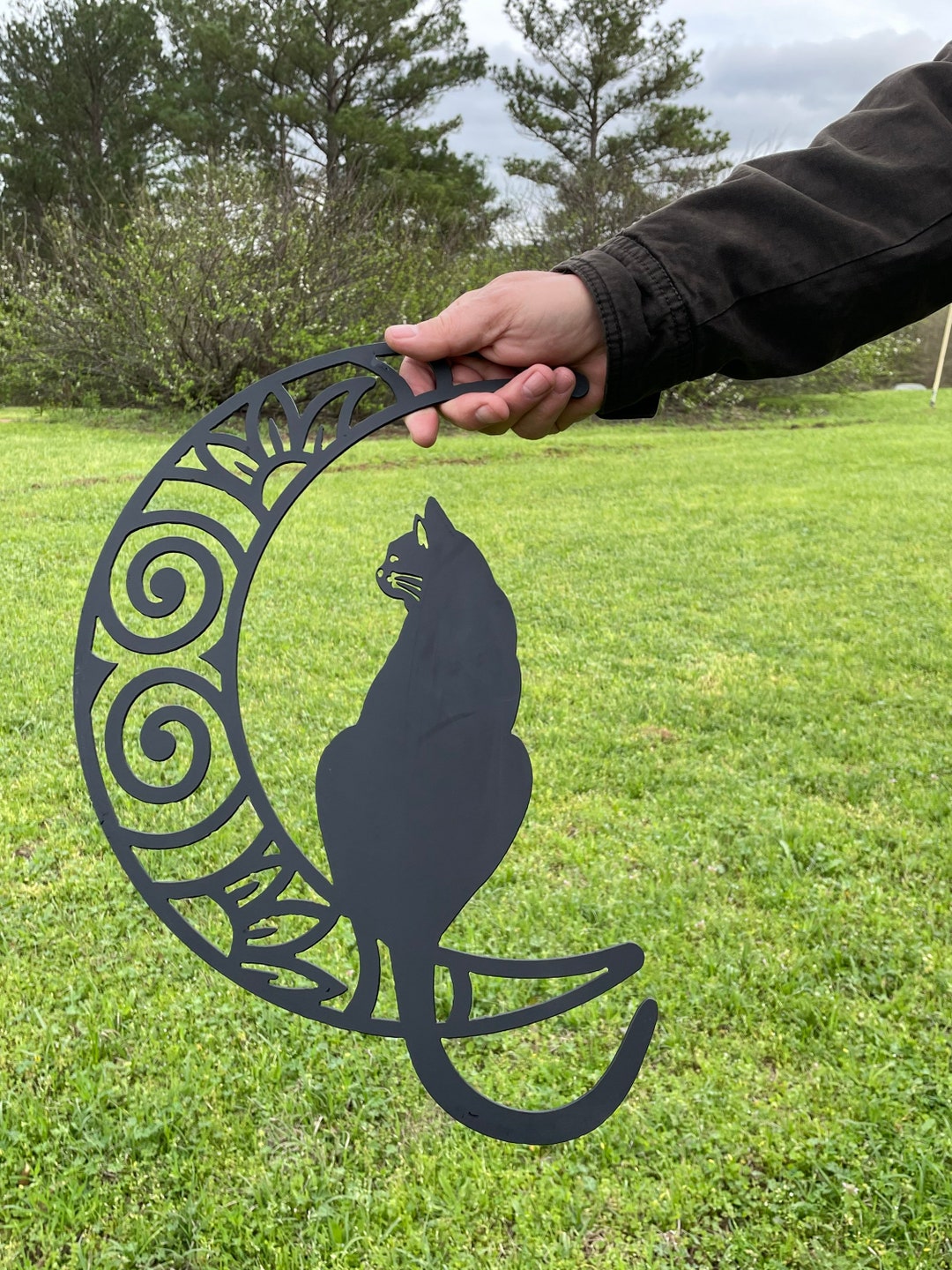 Moon Cat, Cat on the Moon, Cat Wall Hanging, Cat Sign - Etsy