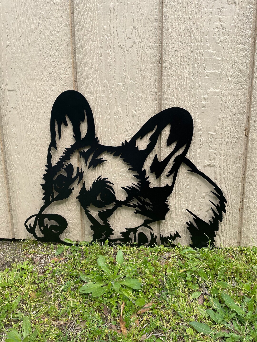 Corgi Puppy Wall Hanging, Rust Art, Metal Art, Metal Dog Art, Corgi ...