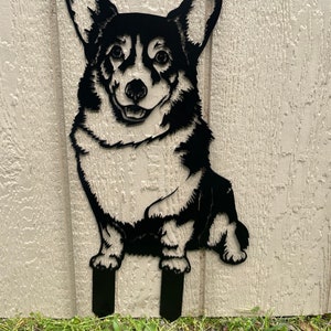Corgi, Corgi Yard Dog, Metal Dogs, Metal Corgi, Metal Corgi With Stakes ...