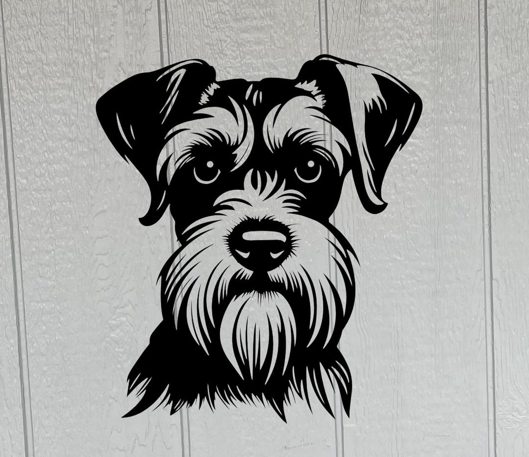 Schnauzer, Rust Art, Metal Dog Art, Schnauzer Portrait, Metal Wall ...