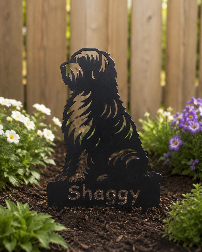 Old English Sheep Dog, Personalized Pet Memorial, Yard Art, Dog on ...