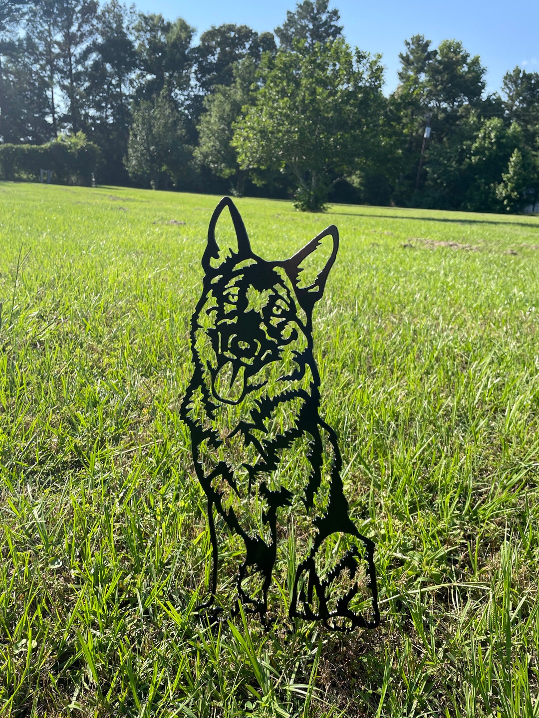 German Shepherd, Metal German Shepherd, Rusty German Shepherd, Yard Art ...