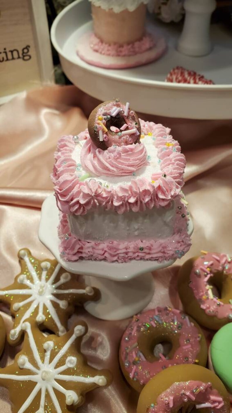 Candyland Christmas Fake Bake Cake Ornament Fake Cake Faux | Etsy