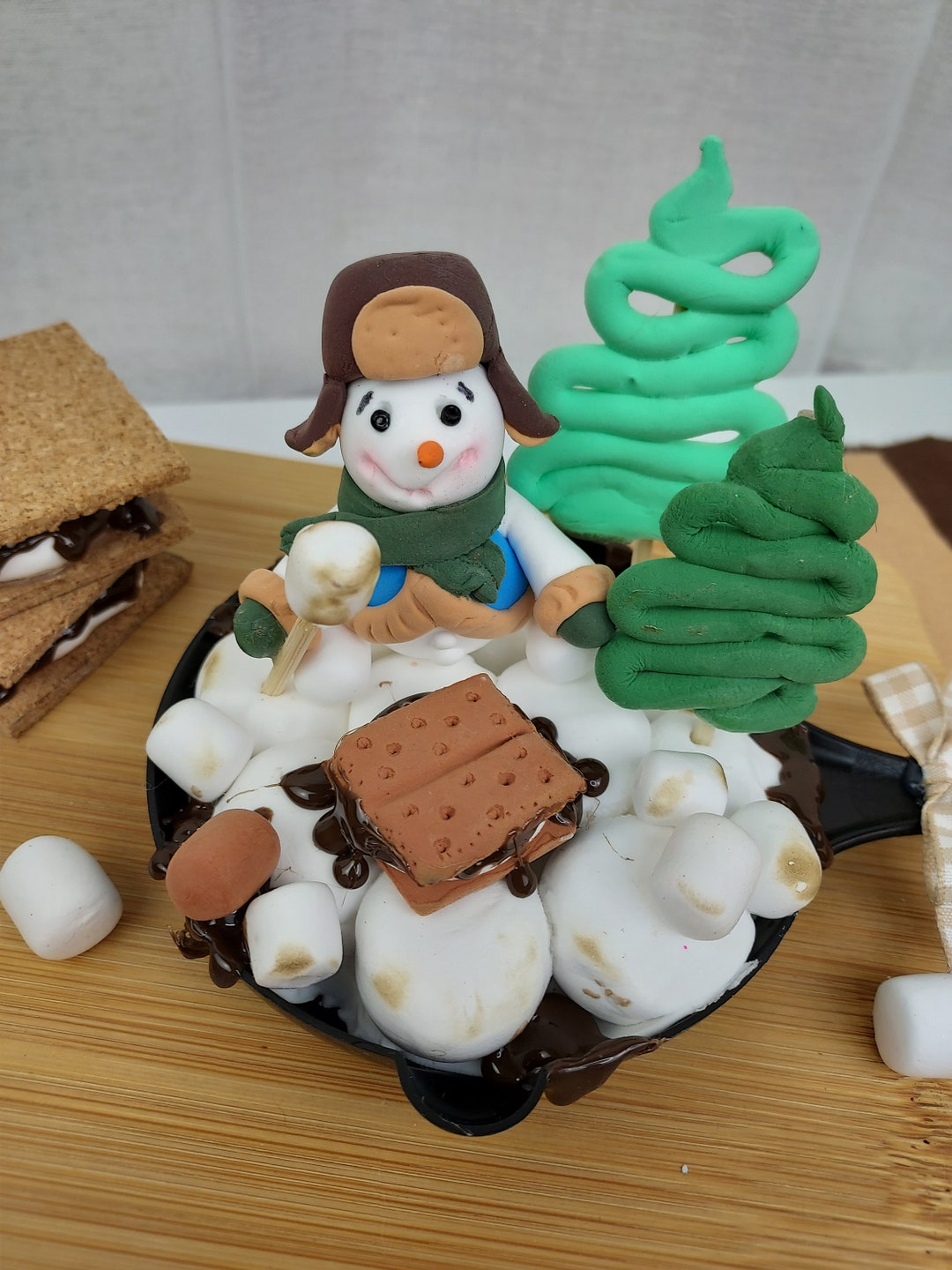 Fake S'mores, Smores Snowman, Holiday Home Decor, Snowman Gingie ...
