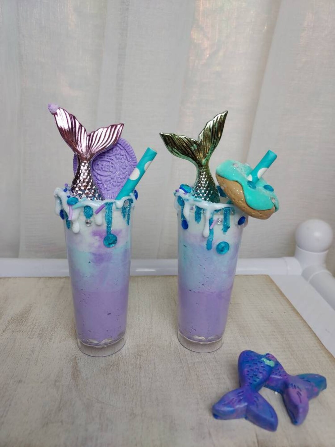 Fake Mermaid Mini Parfaits, Fake Parfaits, Faux Parfaits, Under the Sea ...