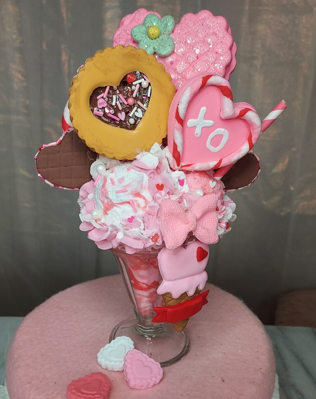 Fake Pink Heart Extreme Shake, Valentine's Decor, Fake Sweets, Fake ...