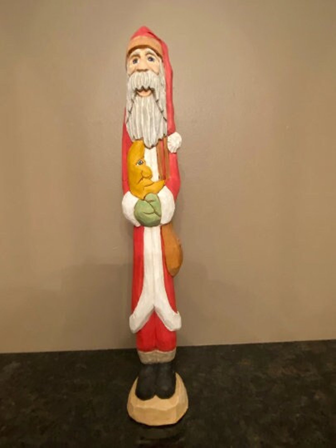 Santa Carving - Etsy