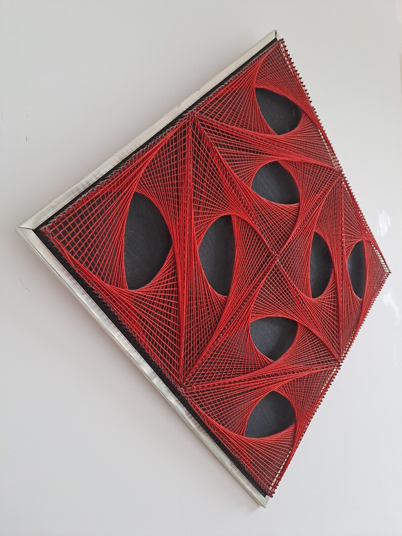 1970s Op Abstract Art String Painting Vintage Good Condition - Etsy