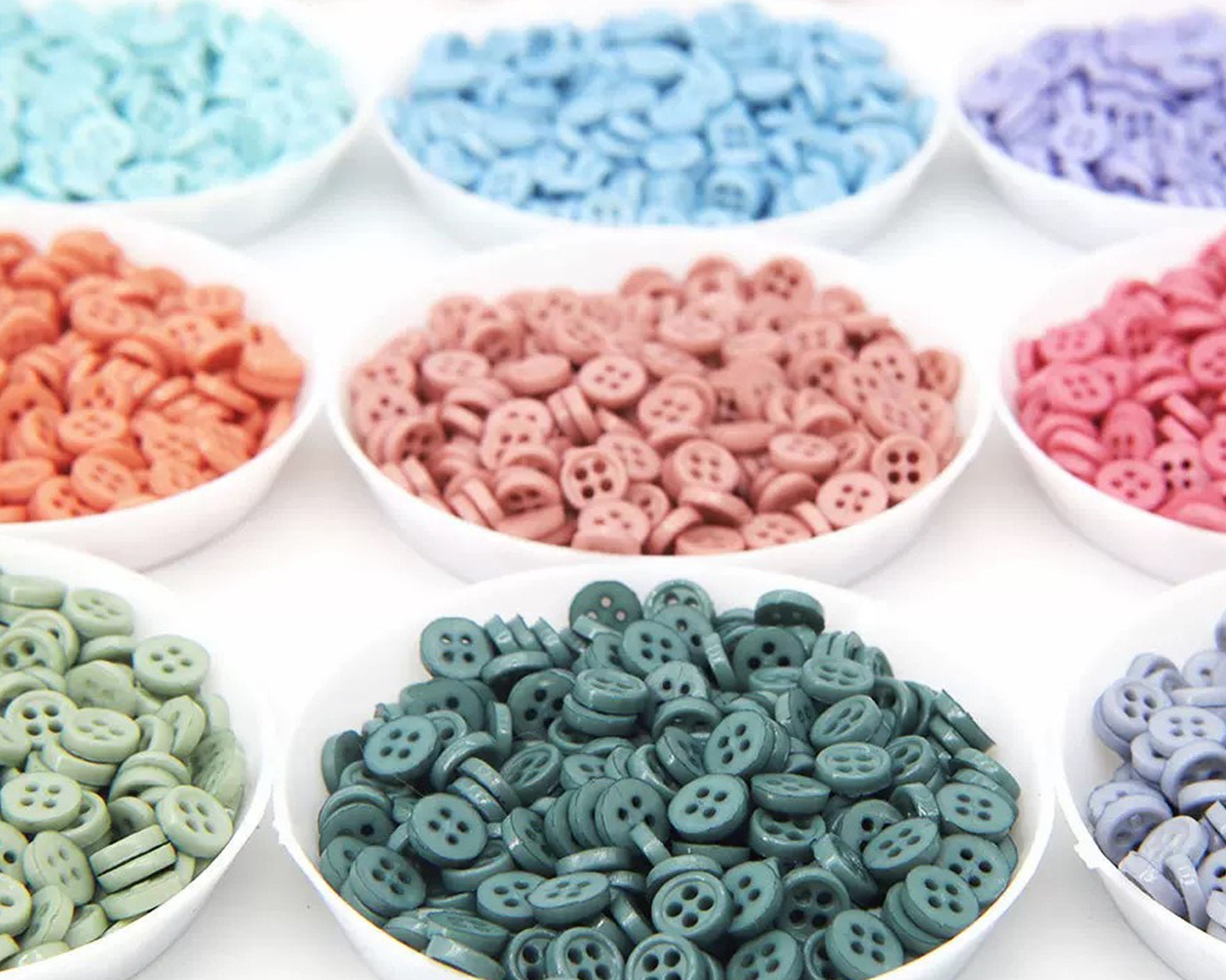 6mm Micro Mini Buttons-4-hole Buttons-super Tiny Round Plastic - Etsy