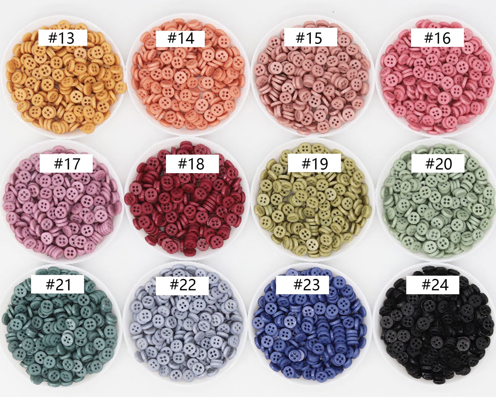 6mm Micro Mini Buttons-4-hole Buttons-super Tiny Round Plastic Buttons ...