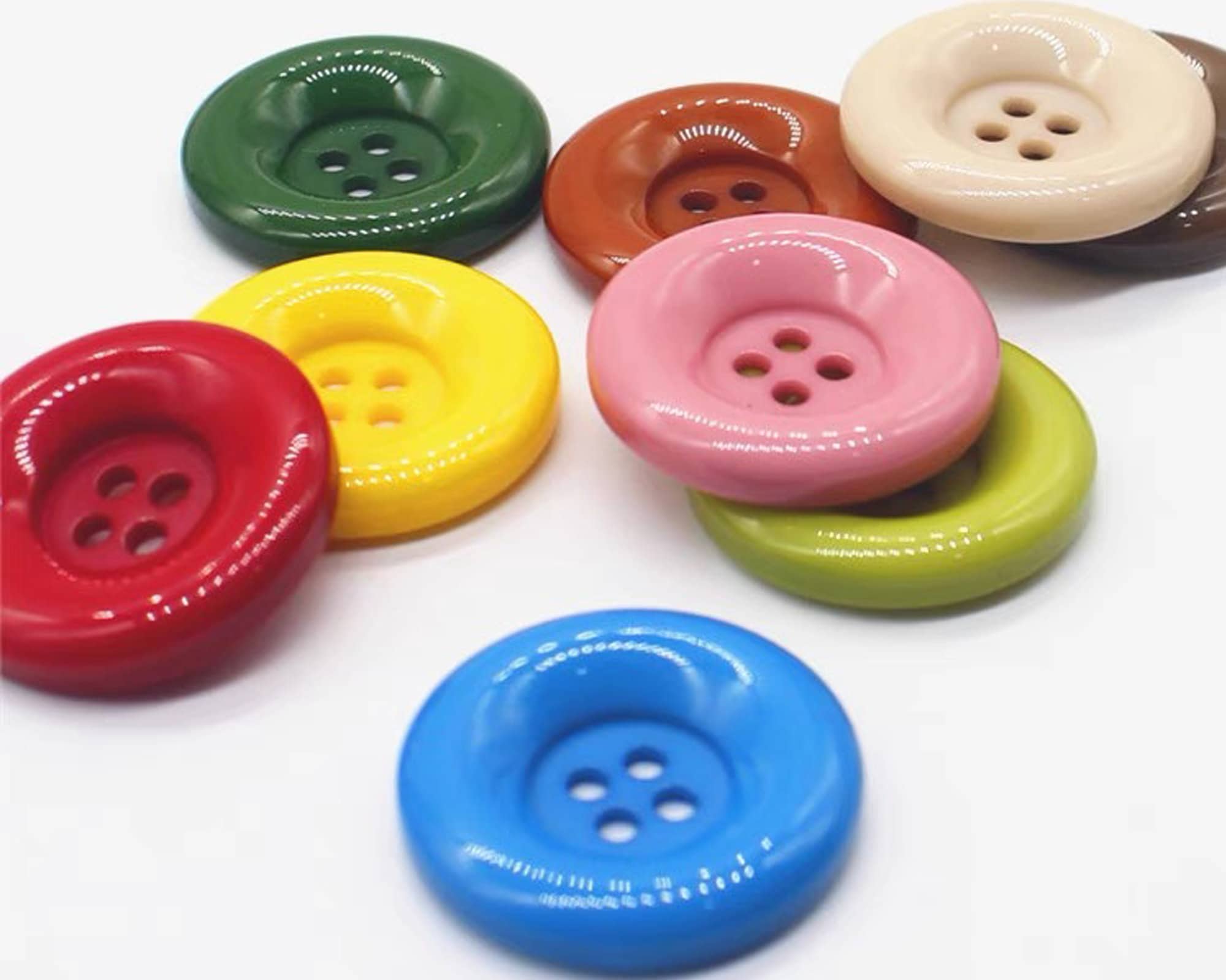 20pcs Candy Button，colorful Buttons-plastic Assorted Round Buttons ...