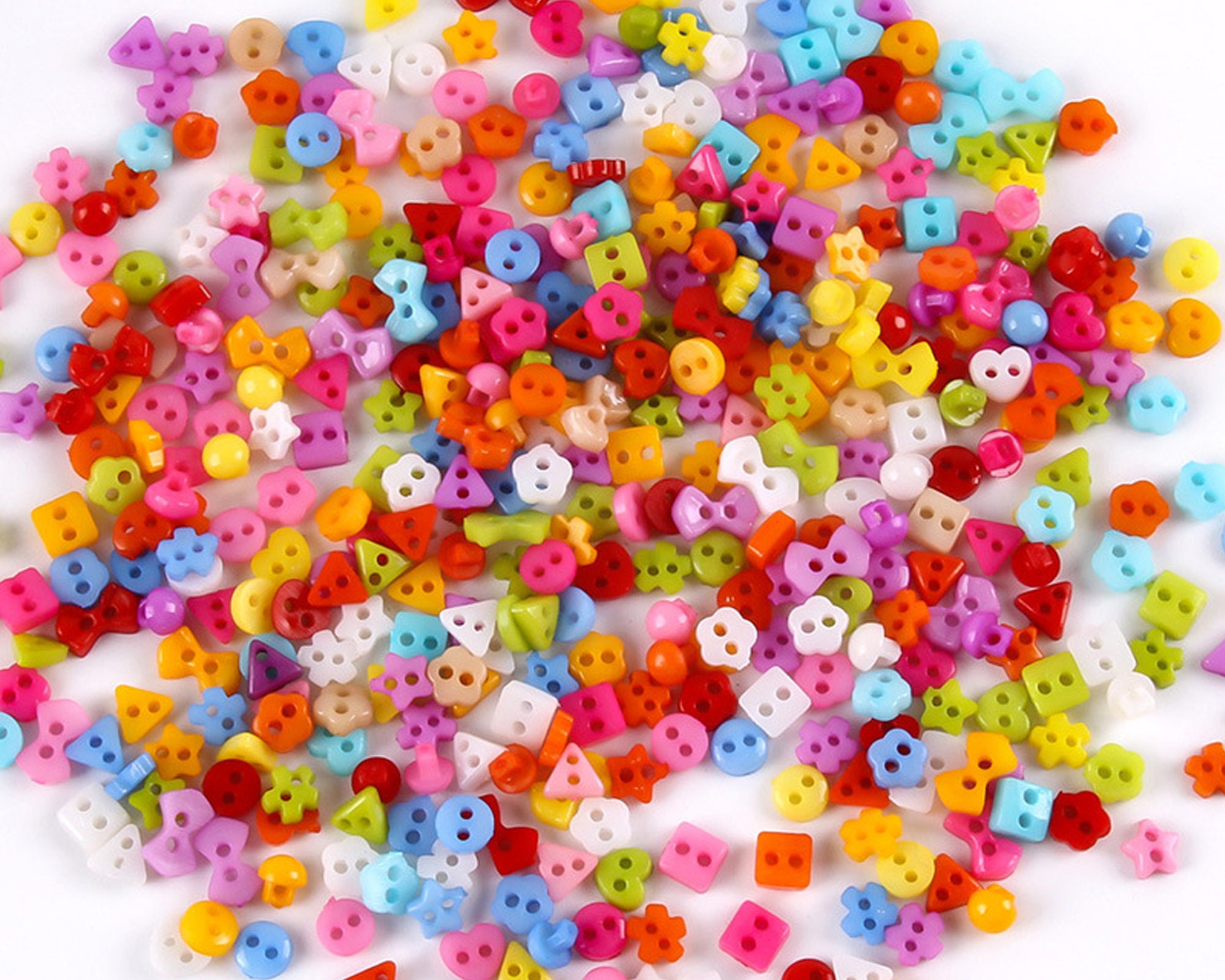 6mm Micro Mini Buttons-mix Color Small Button-super Tiny Plastic Button ...