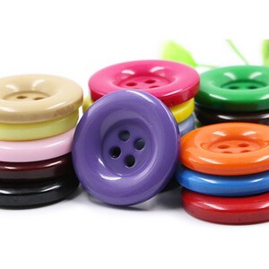 20pcs Candy Button，colorful Buttons-plastic Assorted Round Buttons ...