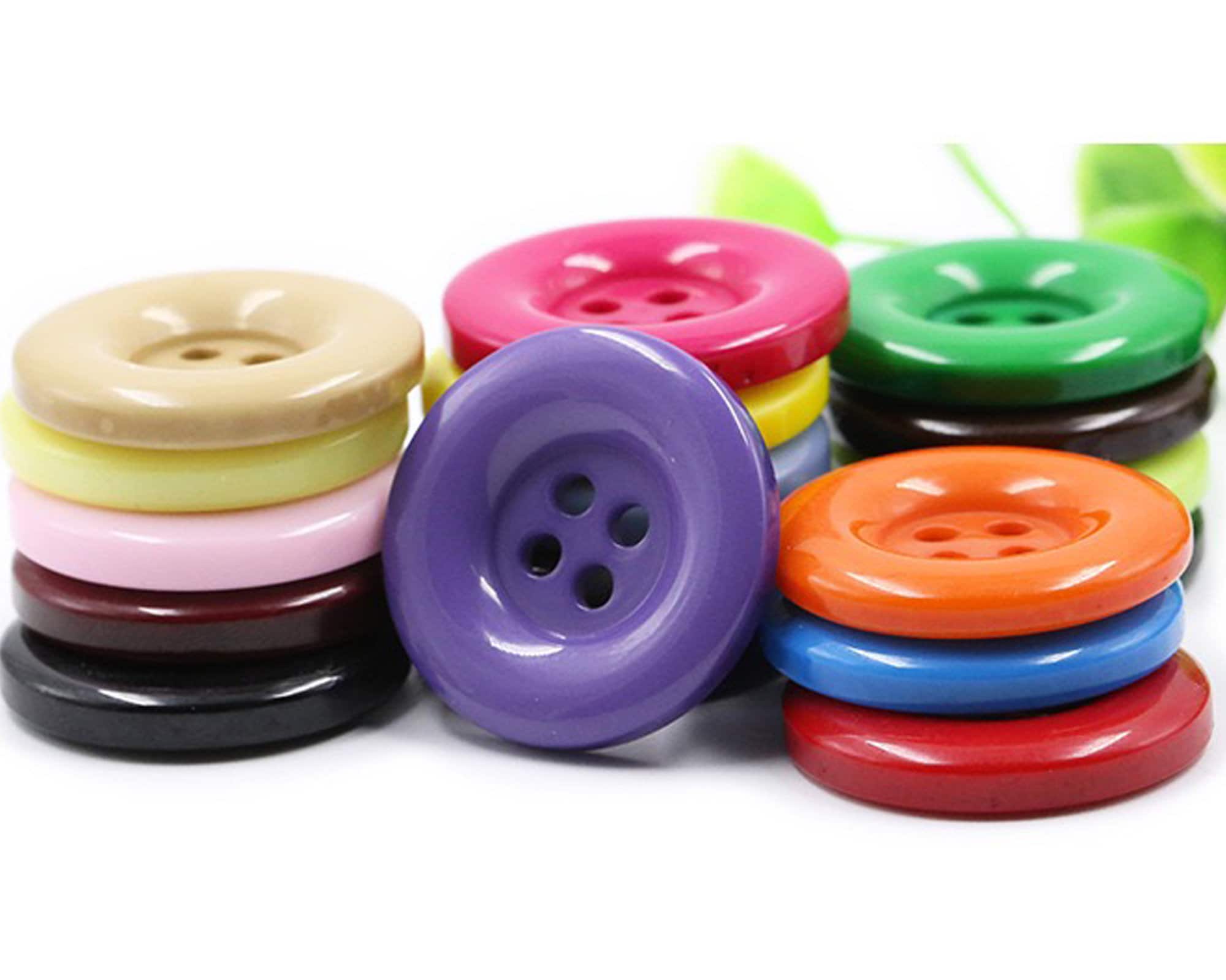 20pcs Candy Buttoncolorful Buttons-plastic Assorted Round - Etsy