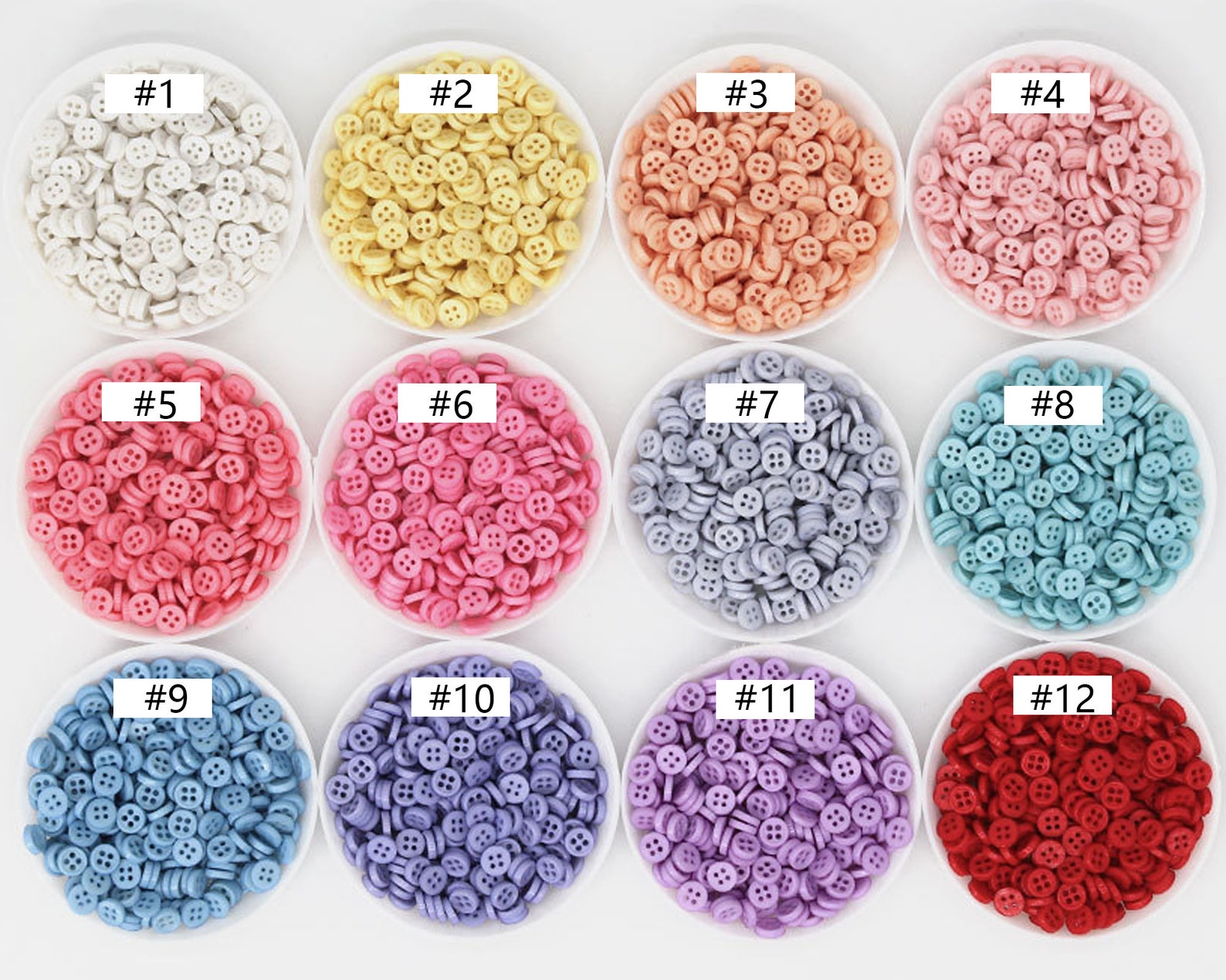 6mm Micro Mini Buttons-4-hole Buttons-super Tiny Round Plastic Buttons ...