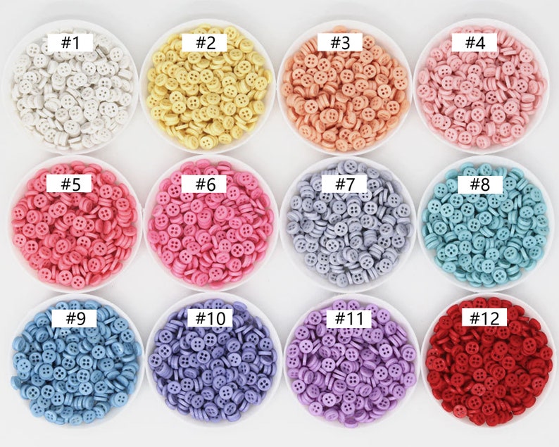 6mm Micro Mini Buttons-4-hole Buttons-super Tiny Round Plastic Buttons ...