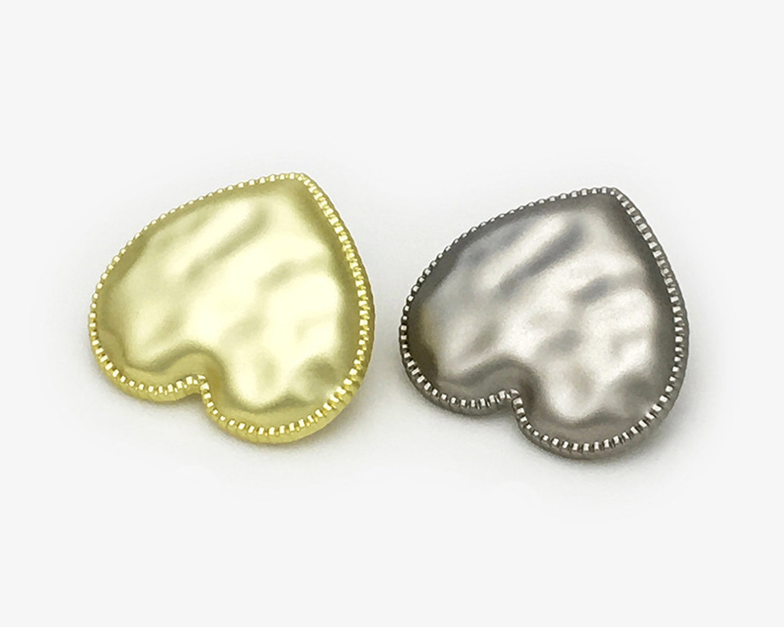 5pcs Gold Heart Metal Buttons，fashion Coat Buttons， Decorative Buttons ...