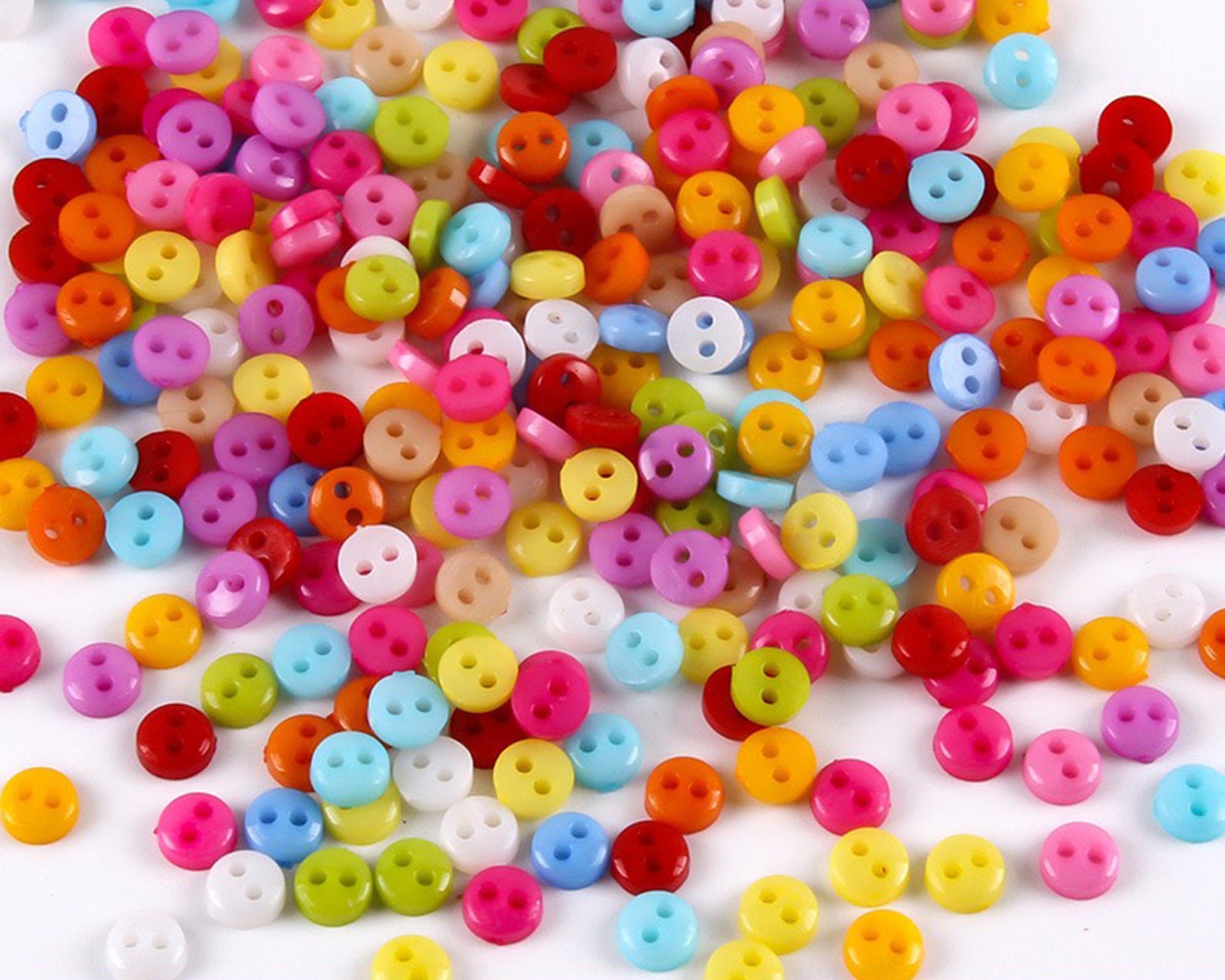 6mm Micro Mini Buttons-mix Color Small Button-super Tiny Plastic Button ...