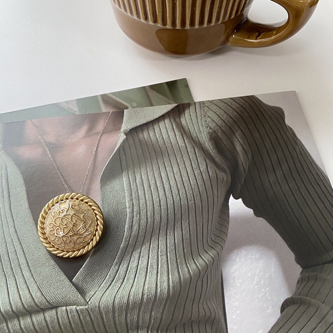 5PC Texture Button，25mm Gold Button，fashion Coat Buttons， Decorative ...