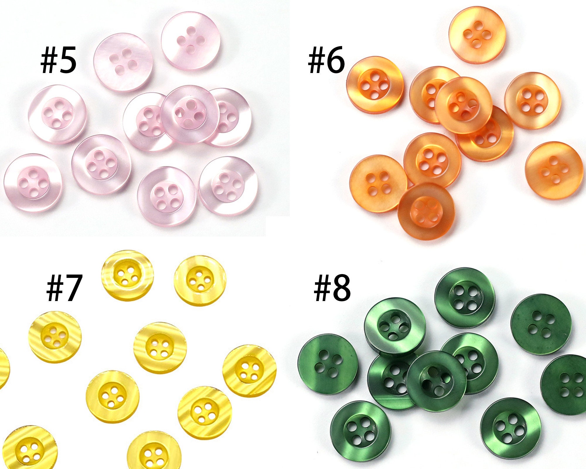 11.5mm Micro Mini Button-4-hole Button-super Tiny Round Plastic Buttons ...