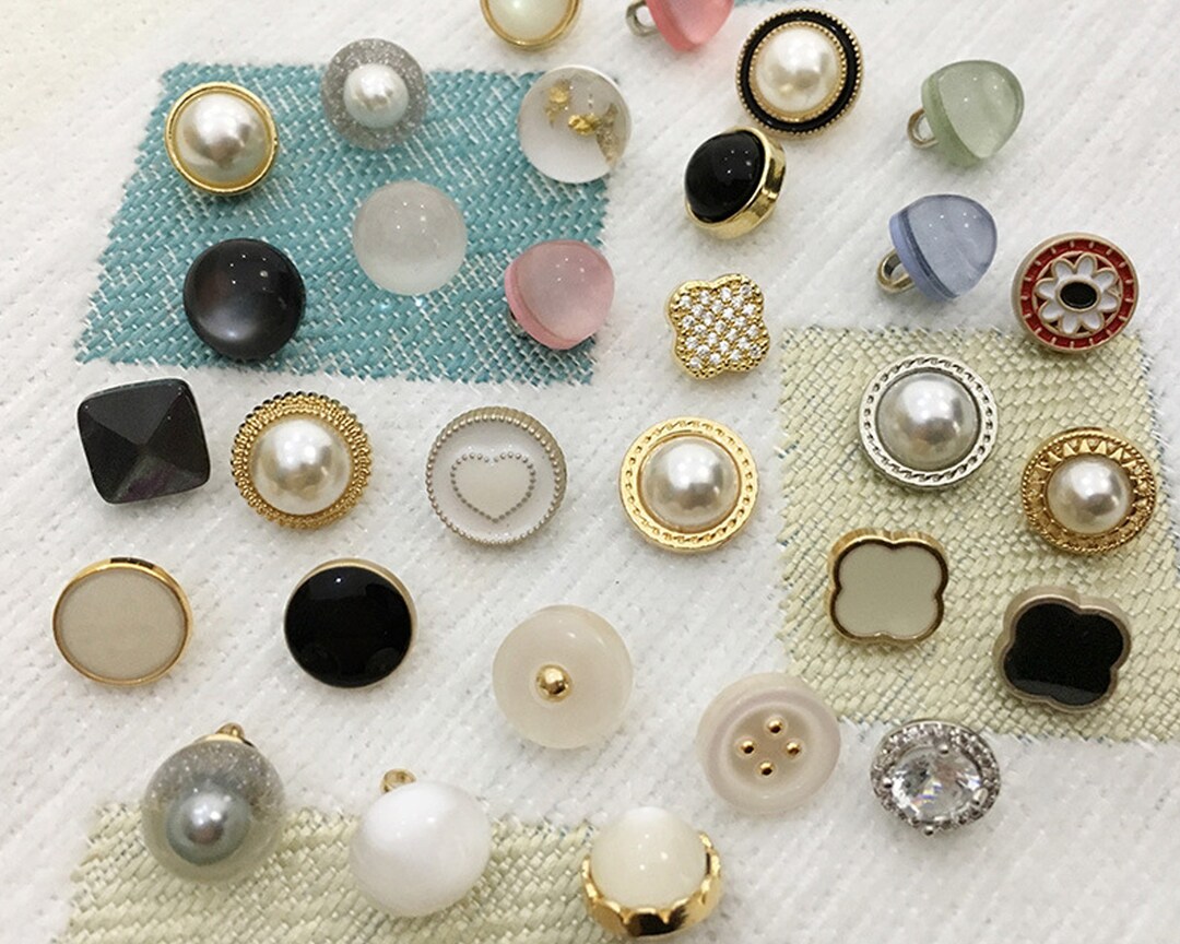10PC Small Buttons，pearl Buttons，fashion Coat Button， Decorative ...