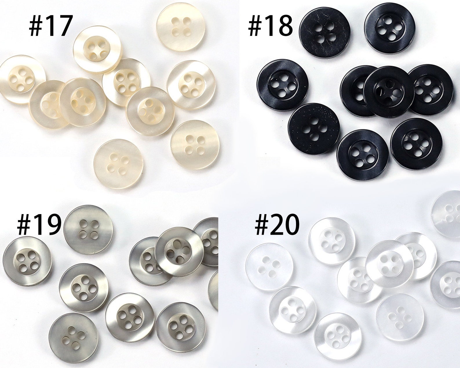 11.5mm Micro Mini Button-4-hole Button-super Tiny Round Plastic Buttons ...
