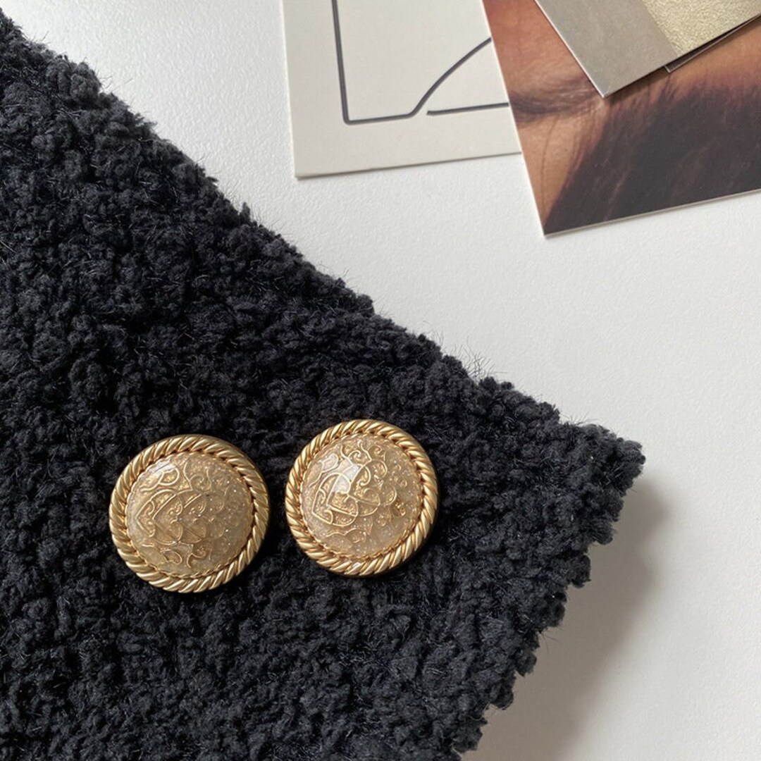 5PC Texture Button，25mm Gold Button，fashion Coat Buttons， Decorative ...