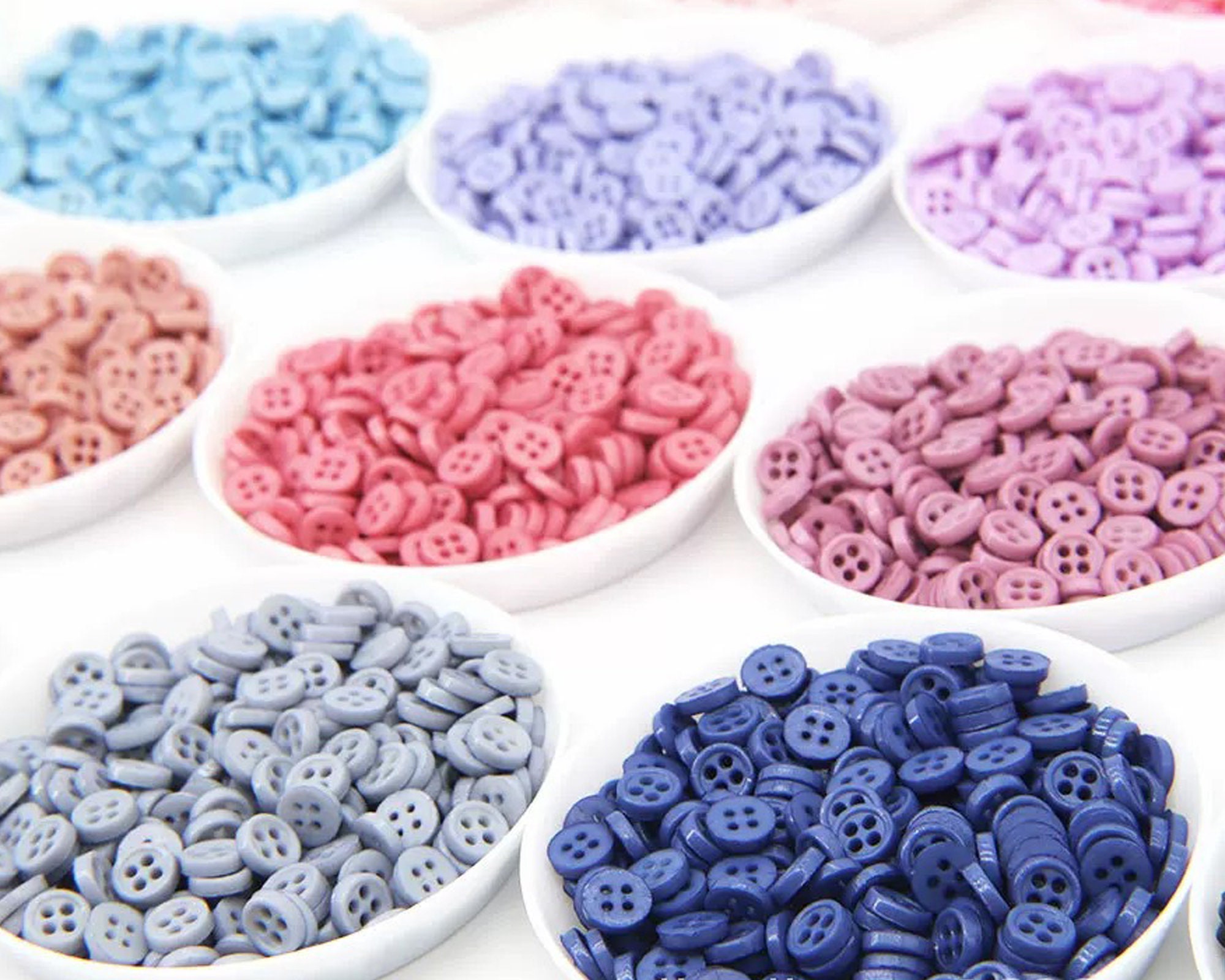 6mm Micro Mini Buttons-4-hole Buttons-super Tiny Round Plastic - Etsy