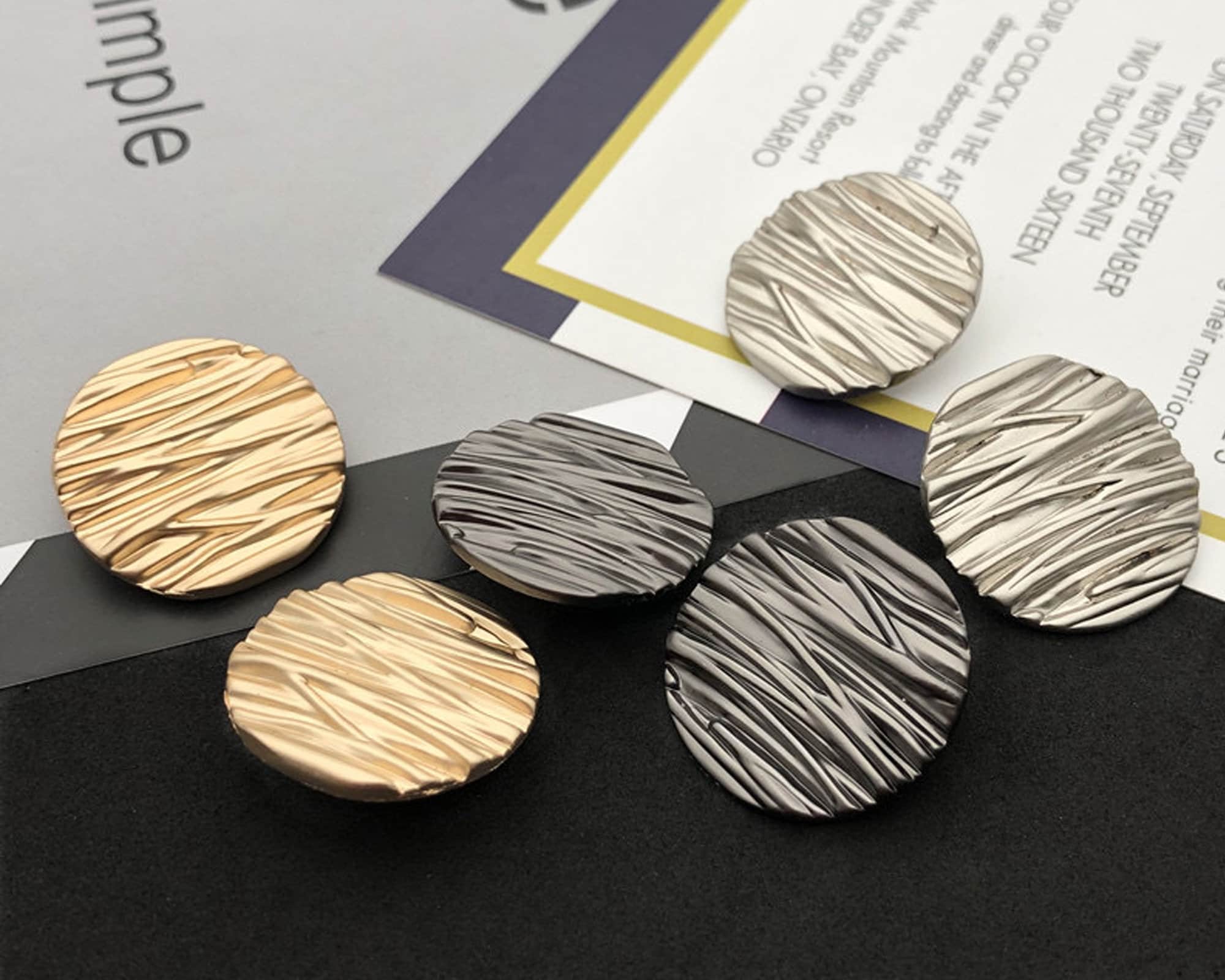 5PC Texture Buttonsgold Buttonsfashion Coat Button Decorative ...