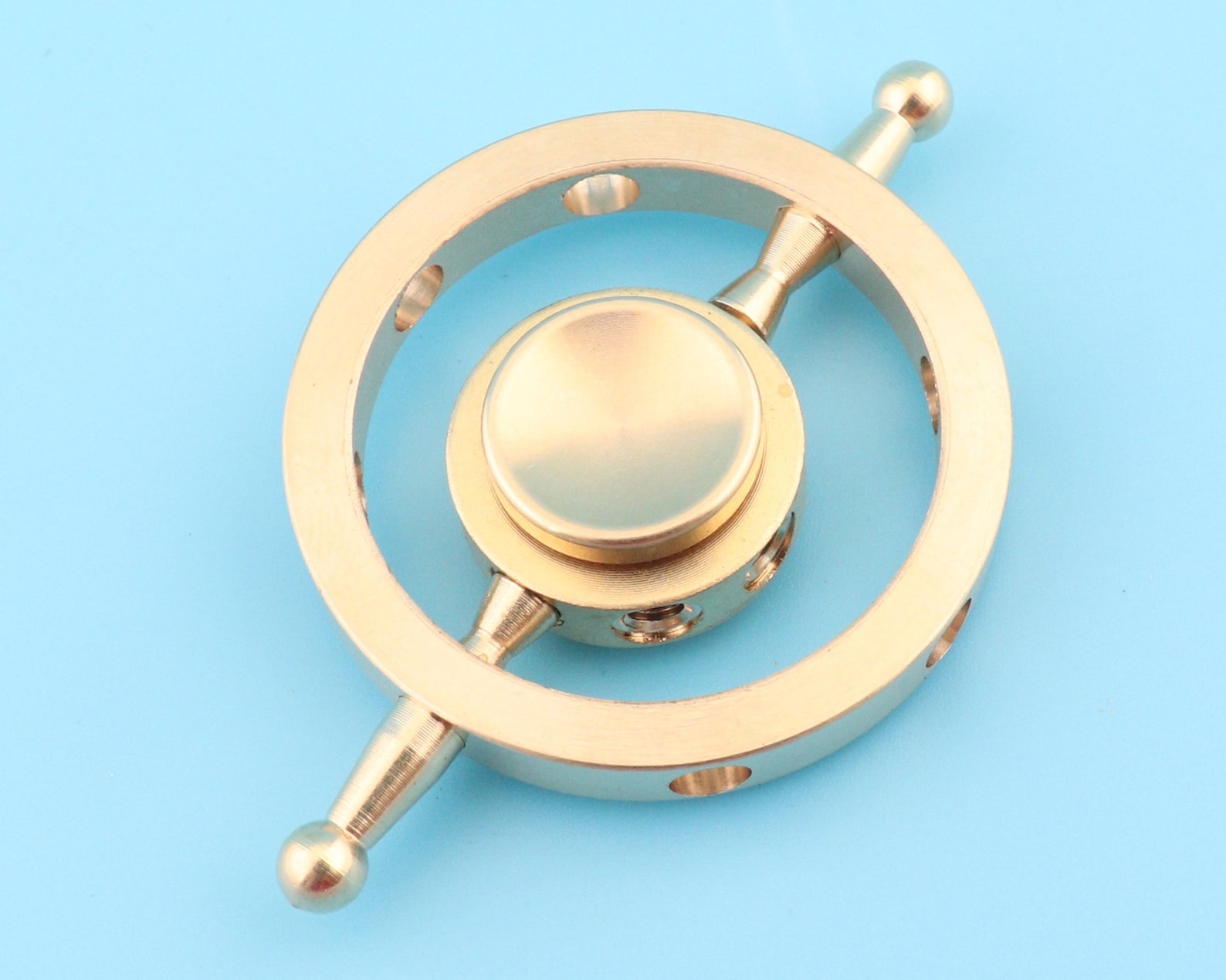 Pure Copper New Small Rudder Fidget Spinner Adult Depressurized Desktop ...