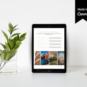 Italy Travel Itinerary Template | Trip Itinerary | Editable Trip ...