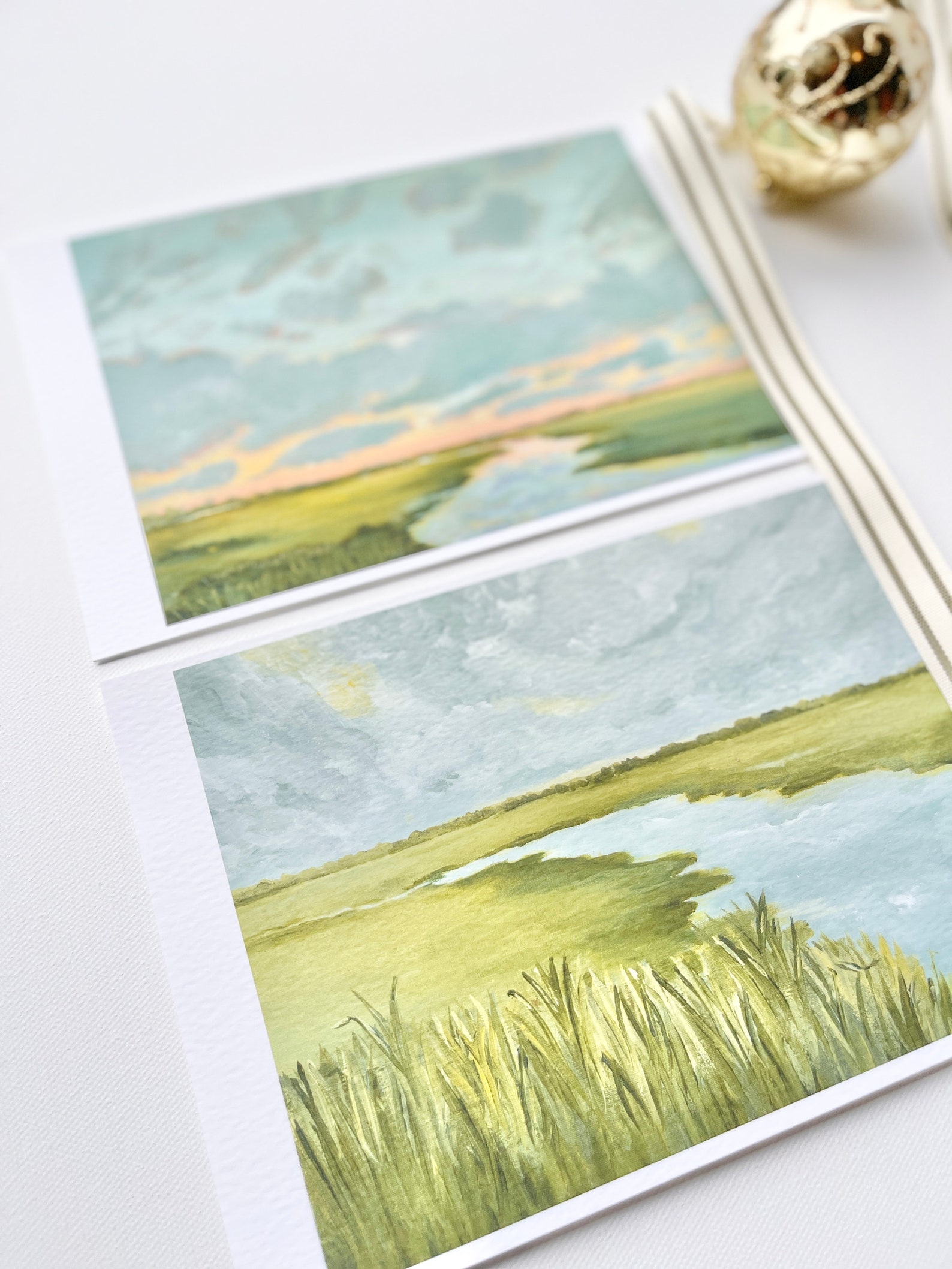 Marsh Landscape Print Set: Lowcountry Giclee Art on Watercolor Paper - Etsy