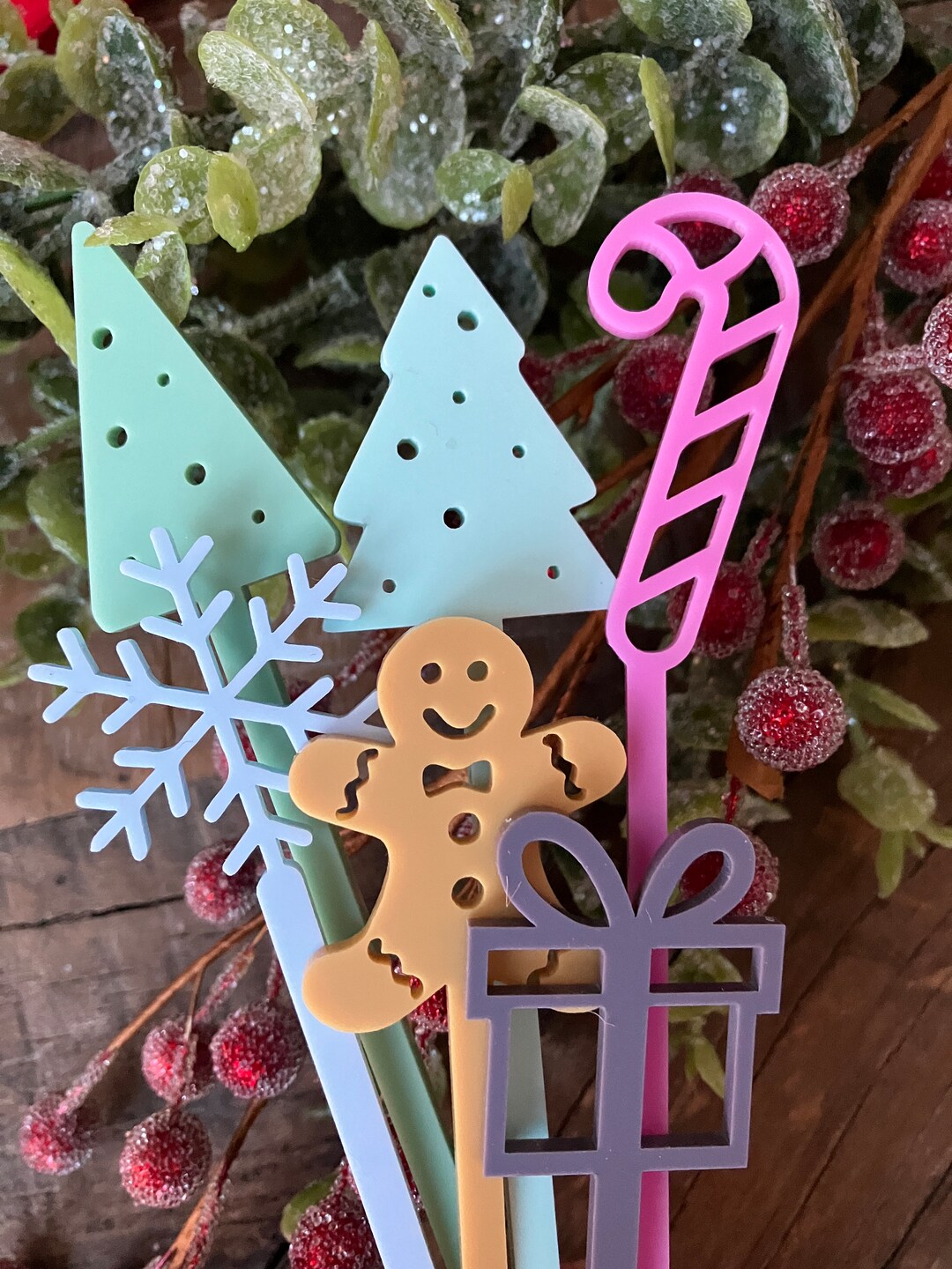Holiday Stir Sticks, Christmas Stir Sticks, Holiday Table Decor ...
