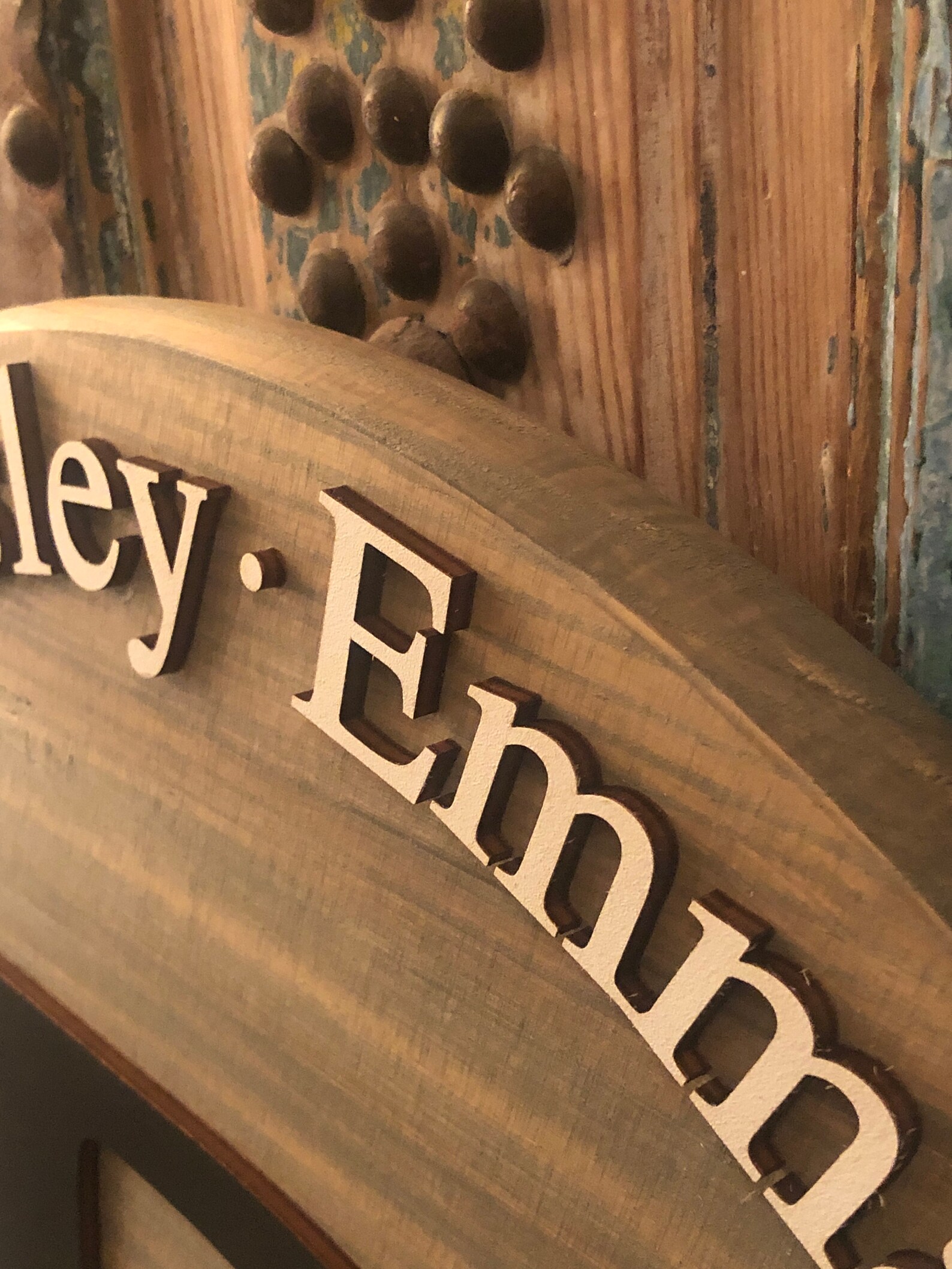 Last Name Monogram Sign Family Name Sign Wedding Gift - Etsy