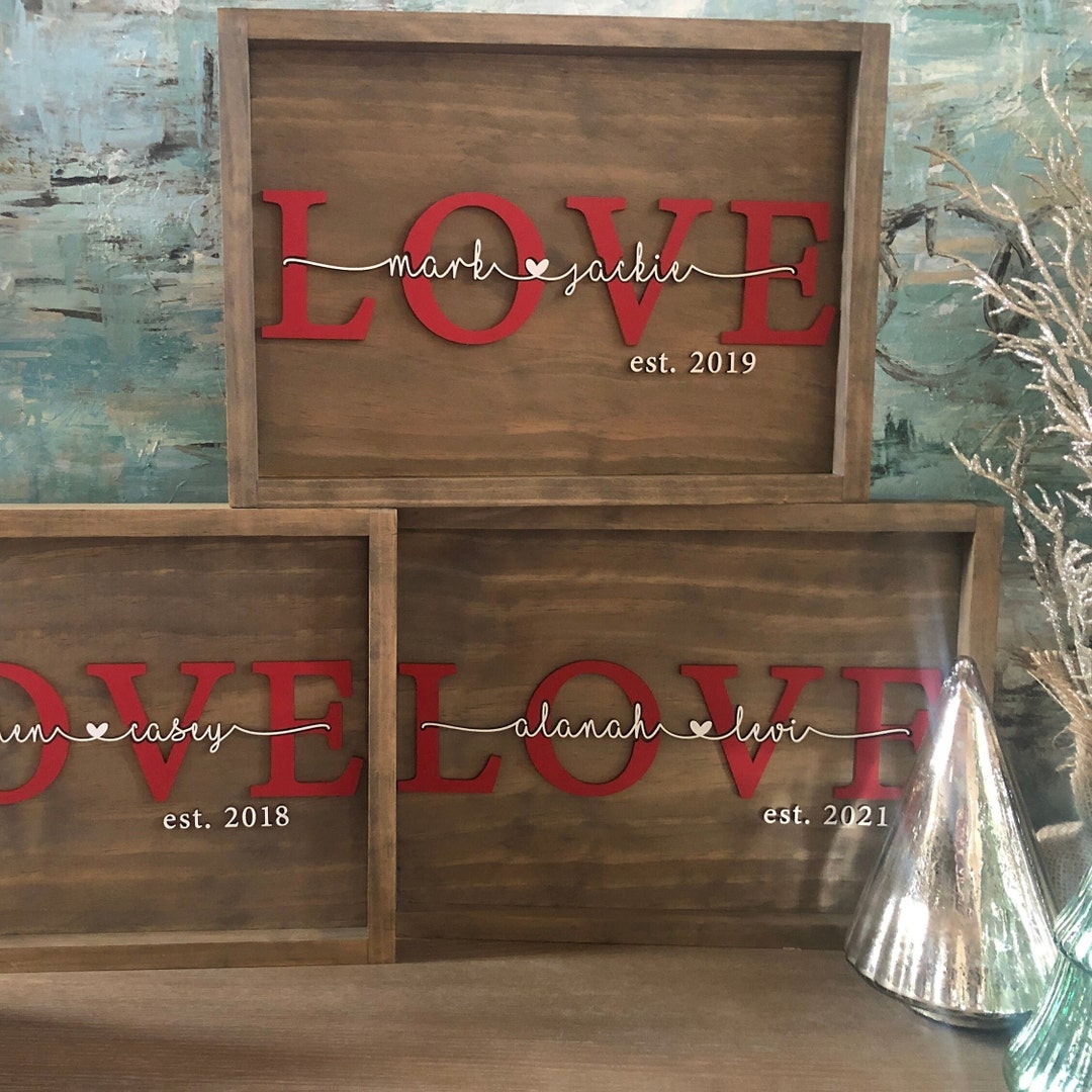 Custom Wedding Sign, Custom Love Sign, Love Anniversary Sign, Custom ...