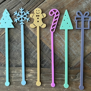 Holiday Stir Sticks, Christmas Stir Sticks, Holiday Table Decor ...