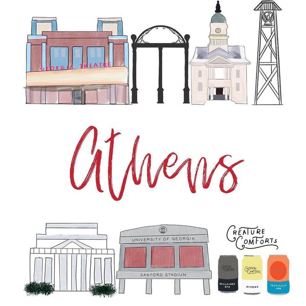 Athens Georgia Print - Etsy