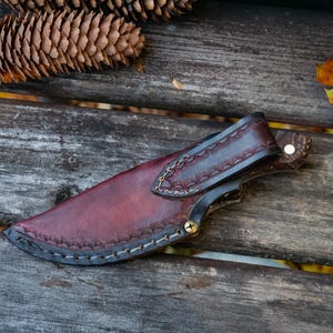 Hand Forged Camp Knife, With Hamon Line, Pinecone in Resin Handle - Etsy