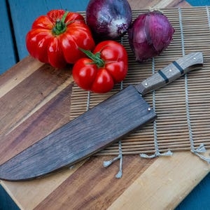 Hand Forged Japanese Gyuto Kitchen Knife, Hammer Pattern - Etsy