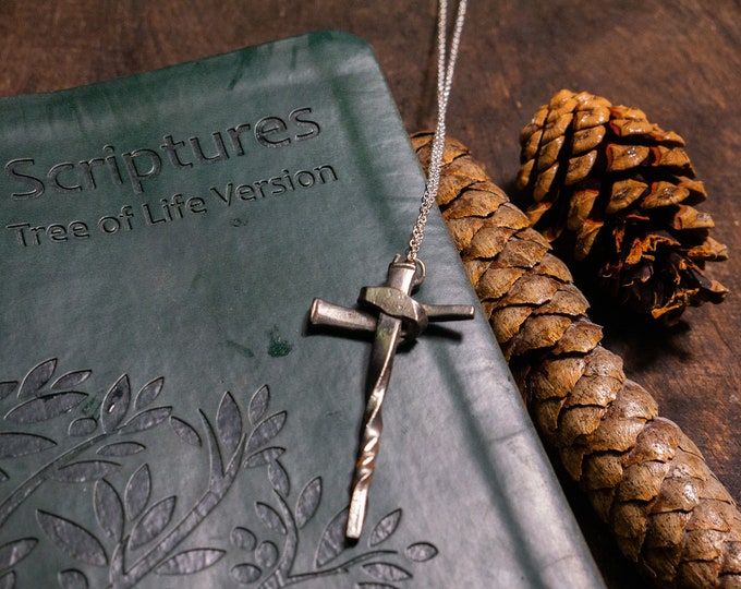 Hand Forged Cross Pendant chain - Etsy