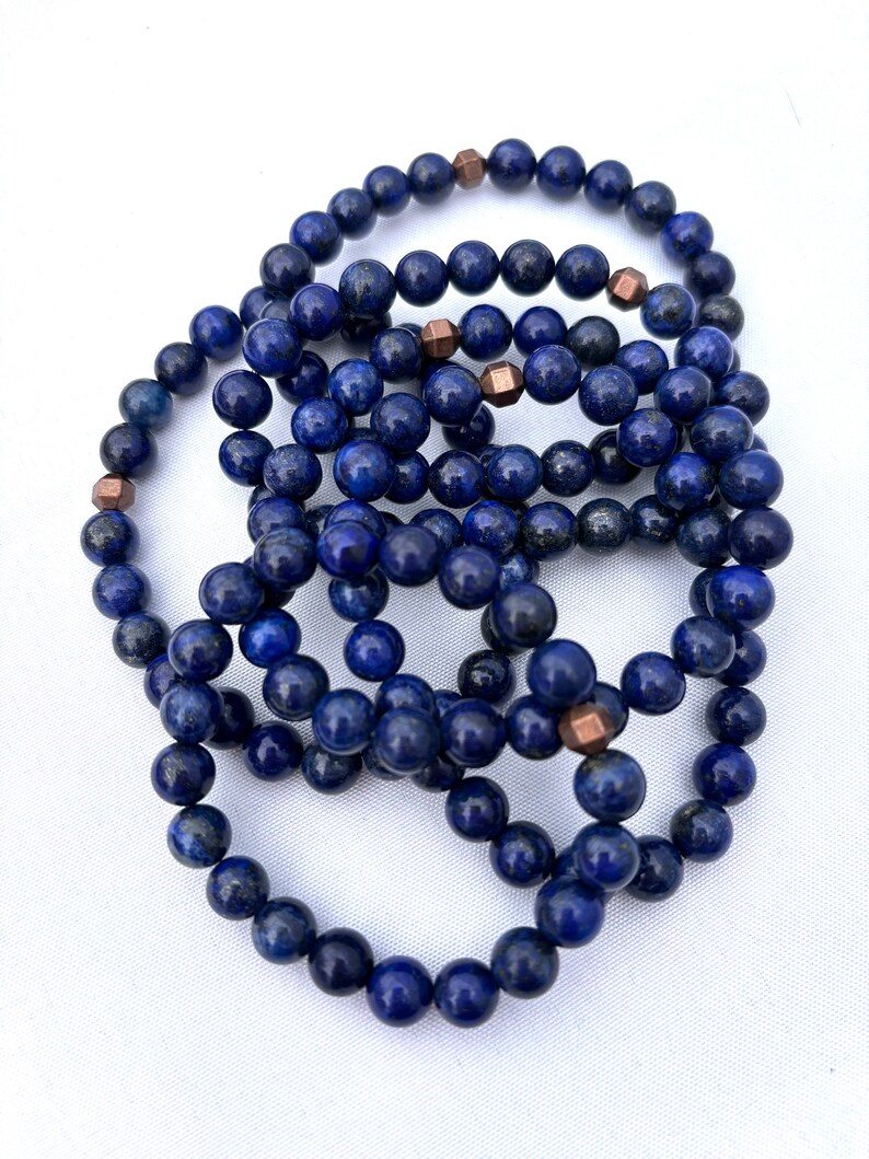 Indigo Third Eye Chakra Lapis Lazuli Bracelet - Etsy